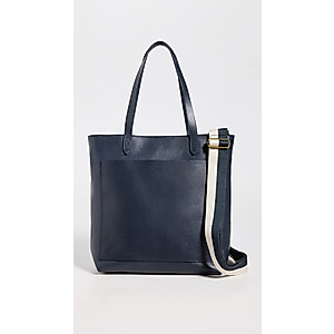 Madewell Women's The Zip-Top Medium Transport Tote, Dark Baltic, Blue, One Size