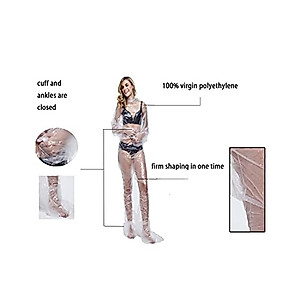 ZMDREAM Disposable Plastic Body Wraps Unisex PE Sauna Bath Suit for Far Infrared Full Body Coverage Pack of 10