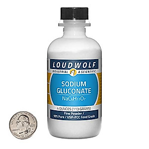 Sodium Gluconate/Fine Powder / 4 Ounces / 99+% Pure/USP-FCC Food Grade