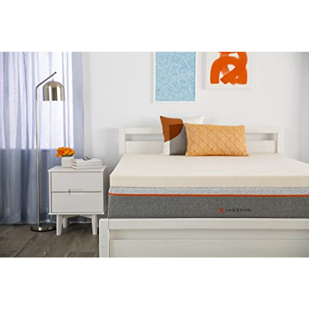 Craft & Trade CopperGel Cooling Pressure-Relieving Memory Foam Mattress Topper, 3-Inch, King