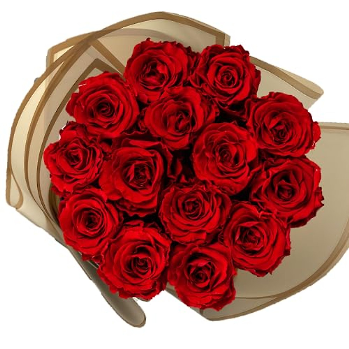 MIMISERVICE 20 PCS Khaki Flower Wrapping Paper, Waterproof Translucent Flower Bouquet Wrapping Paper, Gold Edge Florist Bouquet Supplies with Ribbon for DIY Gifts Wedding Birthday