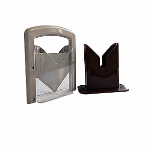 Bagel Slicer, Safety Handle, Bagel Cutter Stainless Steel (Silver)