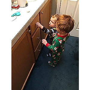20 Pack Magnetic Cabinet Locks Baby Proofing - Vmaisi Children Proof Cupboard Drawers Latches - Adhesive Easy Installation