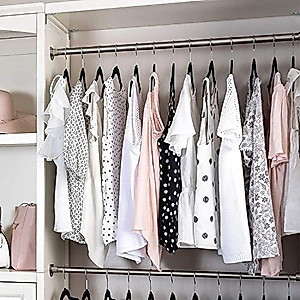 ATZJOY Velvet Shirt Hangers 30 Pack Non Slip Clothes Hangers Ultra Slim Space Saving Clothing Hangers for Coats, Suit, Shirt, Pants & Dress Clothes(Black)