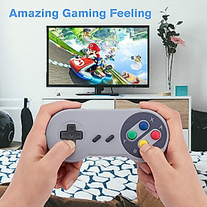 Wireless Controller (2ps) for SNES Game Controller with USB Wireless Receiver can Play with The Windows, iOS, Linx, Android Devices