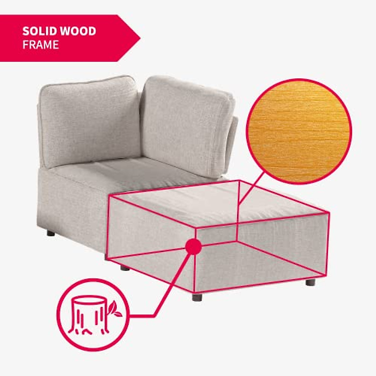 MUZZ Convertible Sectional Couch Set - Futon Sofa Bed, U/L Shaped and Queen Sleeper Sofa, Variable Modular Oversized Couch for Living Room (Beige)