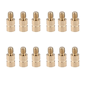 LoveinDIY 72 Pieces 25Grains Gold Tip Arrow Weight Screw Archery Points Insert Accessories
