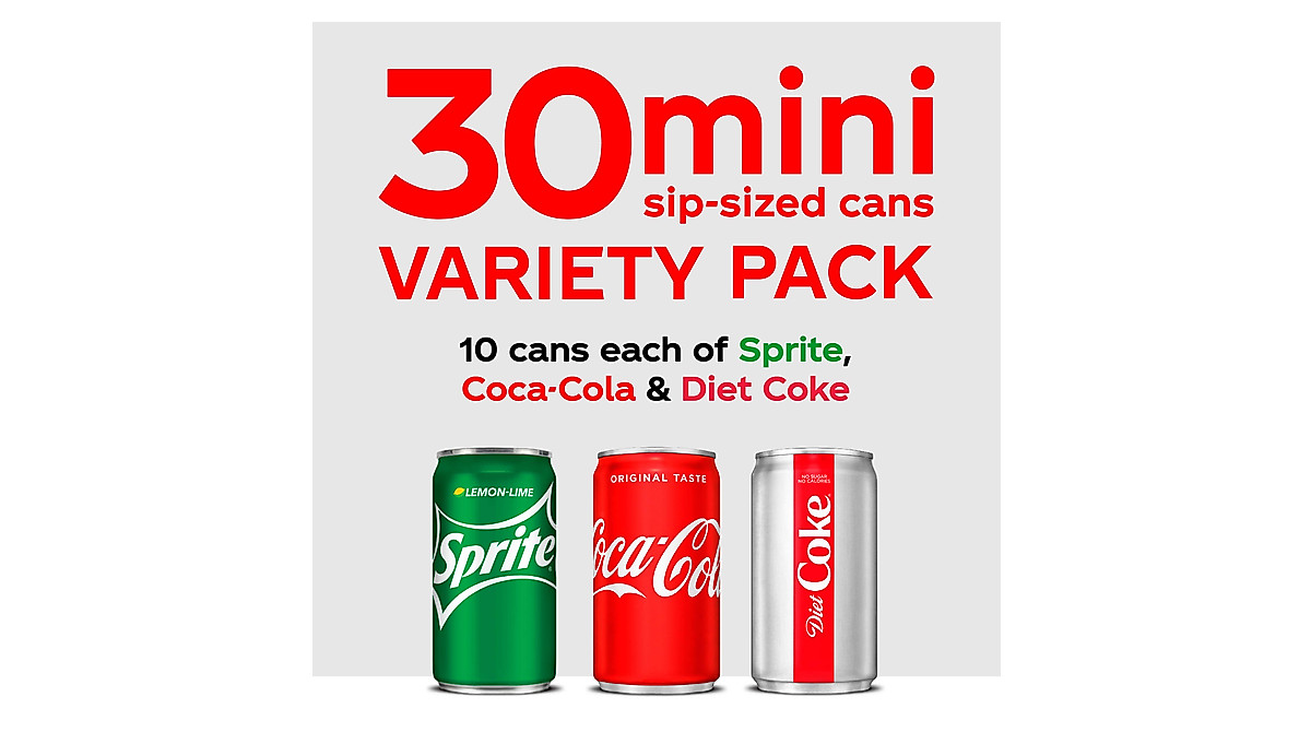 Coca-Cola Mini Can Variety Pack - 30 Cans
