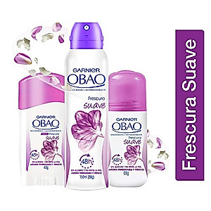 (Pack of 4) Garnier OBAO for Women, 48 Hour Roll on Deodorant & Antiperspirant, Soft Freshness, 65 g each by Garnier OBOA by Garnier OBOA