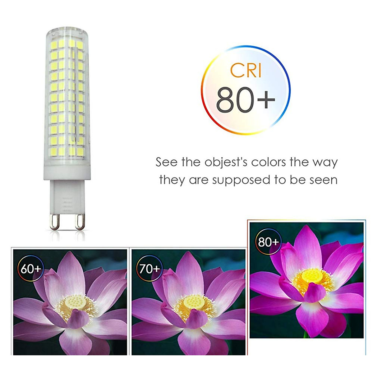 K JINGKELAI G9 LED Bulbs Dimmable 10W(Equivalent to 100W Halogen) 110V Cool White 6000K LED Corn Lights JCD T4 G9 Bi-pin Base,Dimmable,136 LED 2835 SMD,3 Pack