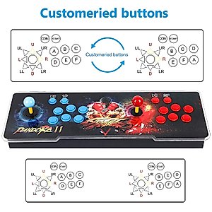 Pandora Treasure 3D Arcade Game Console - 30000 Games Installed, Search Games, Support 3D Games, 1280x720P, Favorite List, 4 Players Online Game, 2 Player Game Controls
