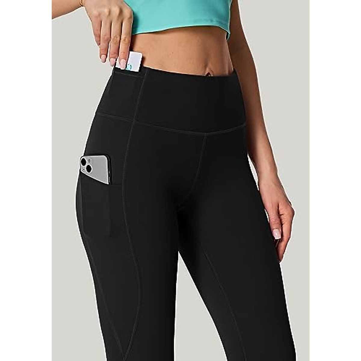 IUGA Leggings with Pockets for Women High Waisted Yoga Pants Women Butt Lifting Black Workout Leggings for Women with Pockets