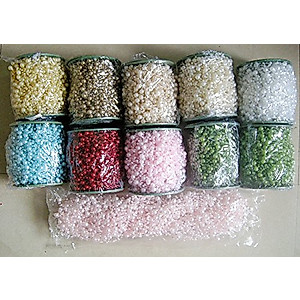 Krismile200 Feet Roll white Pearl String Party Garland Wedding Centerpieces Bridal Bouquet Decoration Pearl String Bead Garland Wedding Decoration DIY Table Centerpieces Bridal Shower Party Supplies