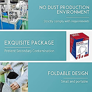 KN95 Face Mask 50PCs, 5 Layer Design Cup Dust Safety Masks, Breathable Protection Masks Against PM2.5 Dust Bulk for Adult, Men, Women, Indoor, Outdoor Use