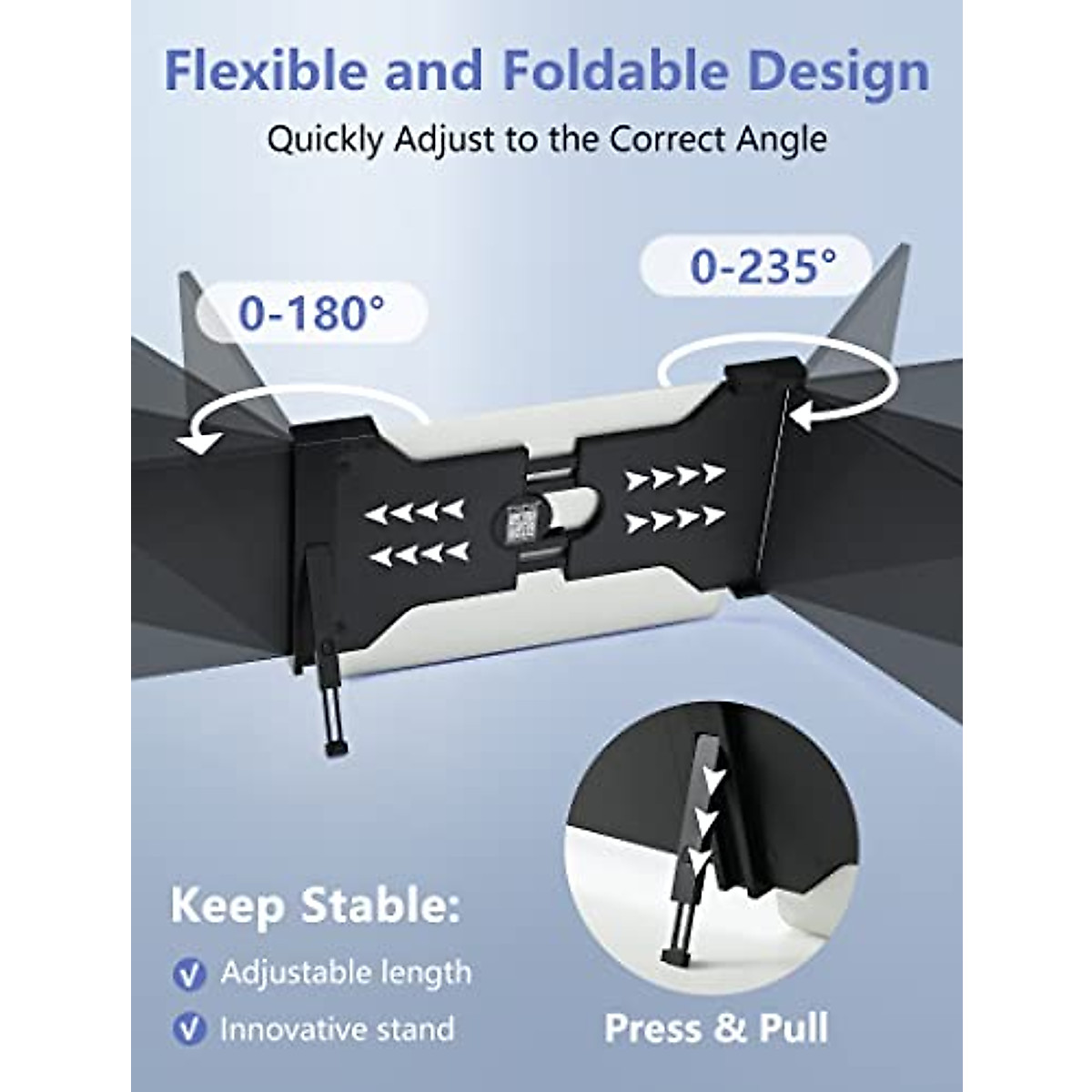 FOPO 13.3” Triple Laptop Screen Extender, FHD 1080P IPS Laptop Monitor Extender for 14”-17.3” Laptop, HDMI/USB-C Plug and Play Portable Monitor for Laptop -S16 Black