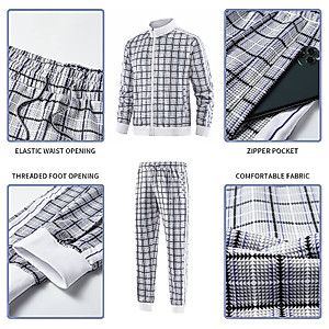 W JIANWANG Track Jogging Suits for Men Set Running Sweatsuits 2 Piece Casual Tracksuits Joggers Outfits Workout Sports Jacket and Pants 2101 Black XL