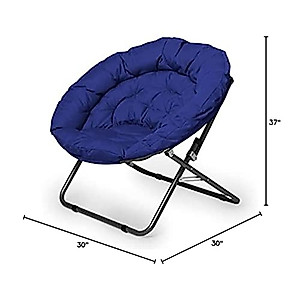 Urban Shop Oversized Polycanvas Saucer Chair, Navy