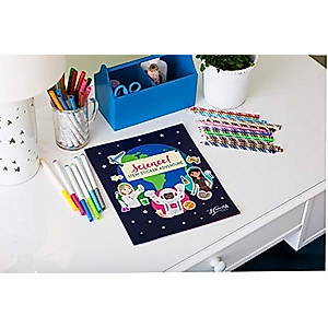 Hopscotch Girls Science! STEM Sticker Activity Book - Fun & Educational for Kids Ages 4-8 - Creative Play - Toddler - 24 Pages