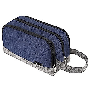Yeiotsy Toiletry Bag, Color Clash Durable Travel Toiletry Organizer Bag (Dark Blue)