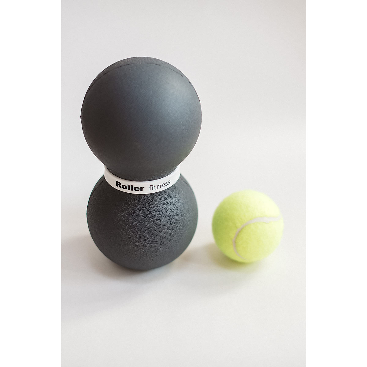 Roller Fitness Infinity Roller, Peanut Foam Roller, Large 8-Inch Double Massage Ball Exercise Roller (Gray - Soft)