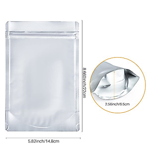 JTX 100Pk Mylar Bags for Food Storage(1Quart) With 300cc Oxygen Absorbers, 9.6Mil Heavy Duty Mylar Bags 9"x6"- Resealable Smell Proof Bags for Grains, Wheat, Rice, Dry Aging for Meat, Long Term Food Storage