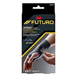 FUTURO Compression Stabilizing Wrist Brace, Breathable, Large/X-Large