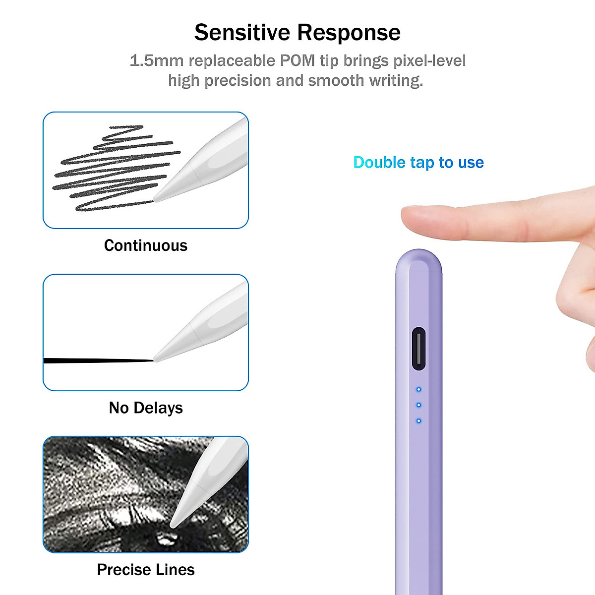 Cisteen Stylus Pen for iPad 2025-2018 with Faster Charge,Tilt Sensor Pencil Compatible with iPad 10/9/8/7/6,11th A16,Air 11/13 M2/M3,Pro 11/13 M4,Pro 12.9",Air 5/4/3,Mini 7/6/5