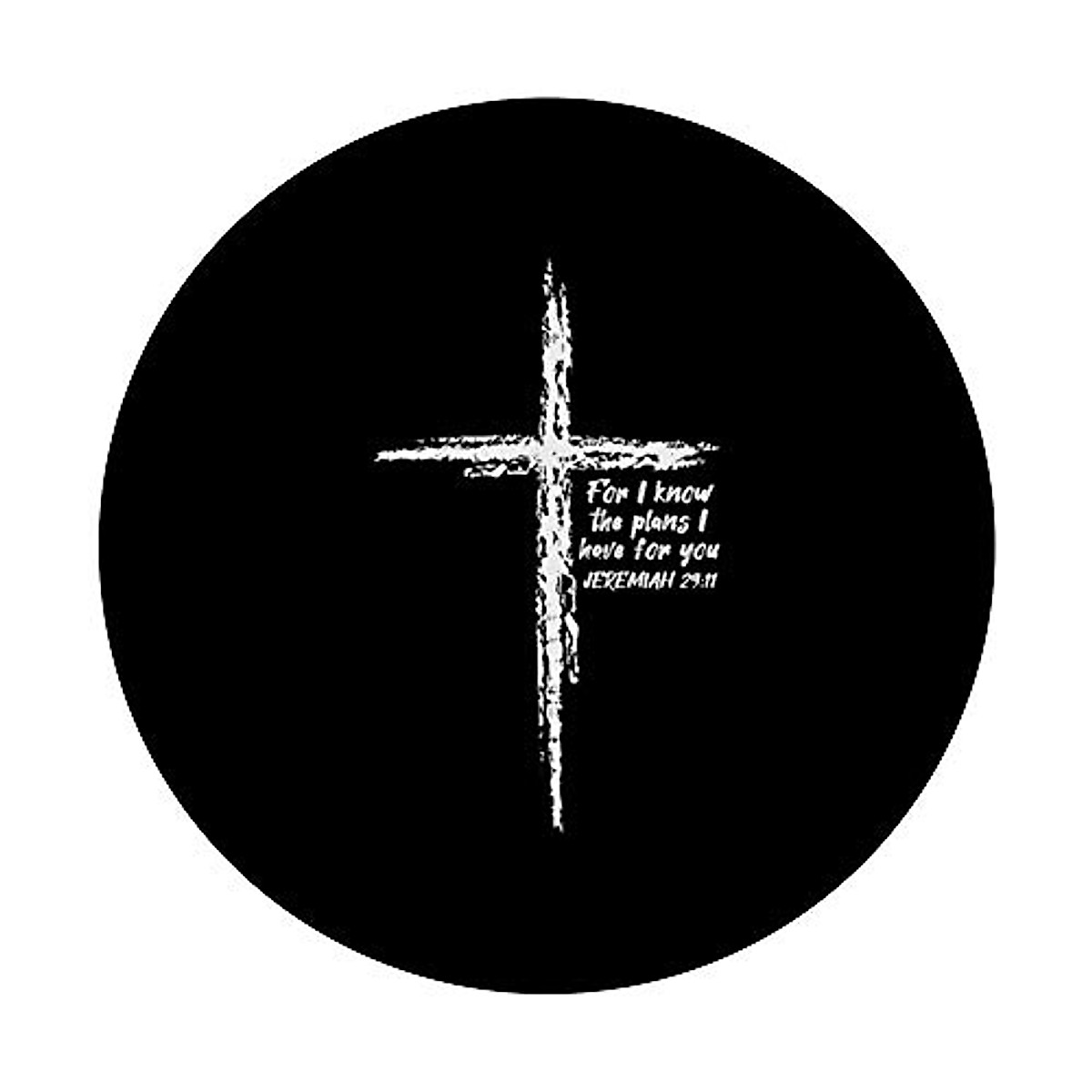 Cross I Know The Plans Verse Bible Jesus God Christian Gift PopSockets PopGrip: Swappable Grip for Phones & Tablets