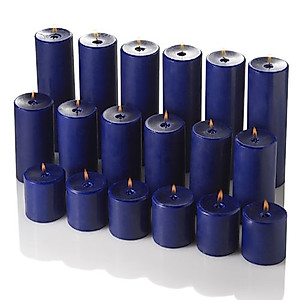 Richland® 3" X 6" Hand Poured Navy Blue Pillar Candle Set of 12
