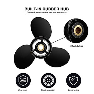 MiBarco 14.3 x 21|3817469 Upgrade Aluminum Boat Propeller fit Volvo Penta SX Drive All Models Engines 130-300 HP 3 Blades 19 Spline Tooth,RH