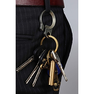 Durable Brass Bottle Opener Key Chains Keyring Belt Clip, EDC Kits Hanging Ring