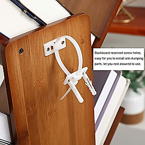 C&AHOME 9-Shelf Tree Bookshelf, Bamboo Bookcase, Book Rack, Storage Shelf Rack in Living Room, Free-Standing Books Holder Organizer, Space Saver for Home, Office Oak Red