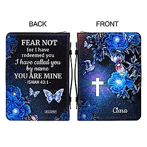 Jesuspirit Bible Case for Women - Spiritual Gifts for Women - Personalized Large Leather Bible Covers for Christian - Bible Study Organizer