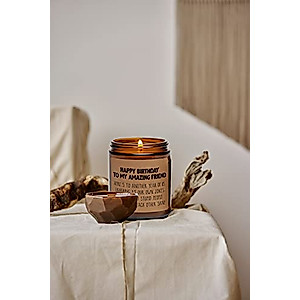 Happy Birthday Gifts Candle for Friend Funny Gift Candle for Men Women Partner BFF Coworker (Friend-BR)