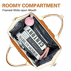 Bevalsa Laptop Backpack 15.6 Inch Stylish College School Bag/Casual Daypacks/Work Bags/Travel Backpack for Women Men for Teens Girls Anti-Theft (Brown)