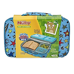 Nuby Insulated Bento Box Lunchbox, Boy