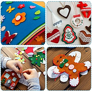 Felt Sheets for Crafts, 18PCS 11.81 x 7.87inch Wool Stiff Felt Sheets Soft Fabric Skin Felt DIY Patchwork Rug Arts and Crafts Fabric Pieces (Brown)