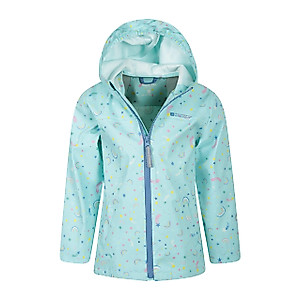 Mountain Warehouse Kids Raindrop Waterproof Rain Jacket & Pants Set Teal 3T-4T