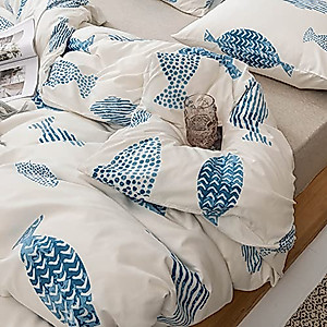 Kawaii Duvet Cover King Size, 3 Pieces Soft Lightweight Microfiber Duvet Cover Set, Tropical Hawaiian Bedding Comforter Cover Set with Zipper Ties, 1 Duvet Cover and 2 Pillowcases, No Comforter