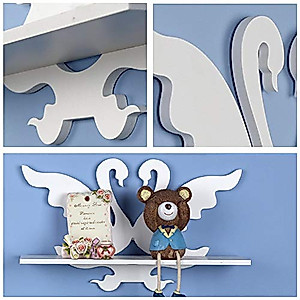 Vomivu Floating Shelves for Wall - Little Swan Shelf Which Suitable for Wall Decoration in Bedroom, Kitchen, Living Room and Bathroom