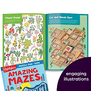 Highlights for Children Puzzle Fun 2025 Books for Kids Ages 6 and Up, 4-Book Set of Brain Teasers, Mazes, Word Puzzles and More Travel-Friendly Screen Free Kids Puzzles