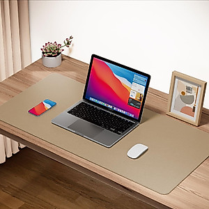 Leather Desk Mat,Desk Pad,Desktop mat,Waterproof Desk Mat for Desktop, Desk Mat for Keyboard and Mouse,Leather Mouse Pad Protector for Office and Home,30"x 14"