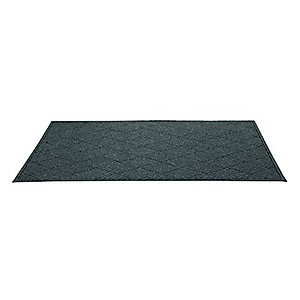 Guardian EcoGuard Diamond Indoor Wiper Floor Mat, Recycled Plactic and Rubber, 4'x6', Charcoal Black,EGDFB040604