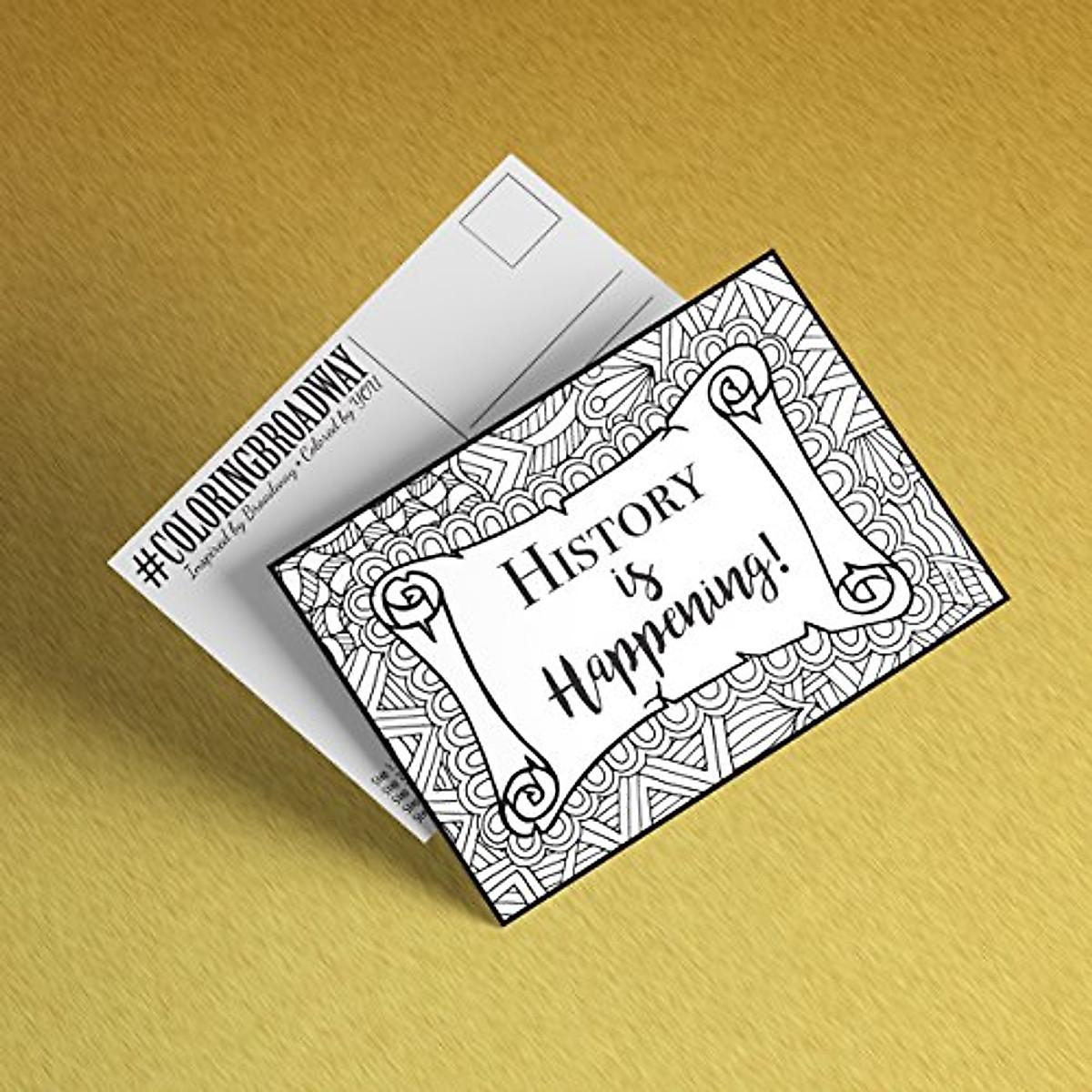 HAMILTON | "Just You Wait" Collection | Coloring POSTCARDS by Coloring Broadway | Hand-drawn illustrations - Printed on matte card stock (5" x 7") - Set of 4 Individual Postcards