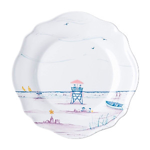 Juliska Country Estate Melamine Salad Plates Set of 4 - Seaside - White Melamine - Unbreakable, Melamine, Decorative Salad Plate Set