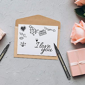 AKARUED Calligraphy Pens kits for Beginners - 6 Pack Calligraphy Pen, Modern Caligraphy Brush Pen Set for Writing, Journaling, Drawing, Letter for Adults, Markers, Hand Lettering Pens, Back To School