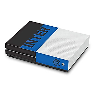 Head Case Designs Officially Licensed Inter Milan Blue and Black Full Logo Matte Vinyl Sticker Gaming Skin Case Cover Compatible With Xbox One S Console
