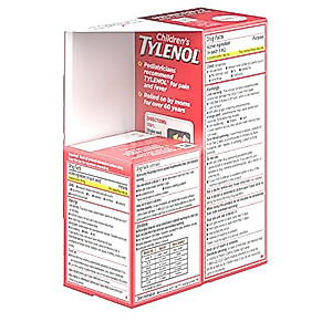 Tylenol Children's Liquid (4 fl. oz) & Chewable (24 ct), Pain Relief, Grape, 2 pc Bundle