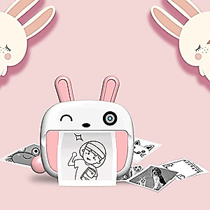 Damian-Sewing Kids Instant Camera Video Selfie Photo Shooting Digital Camera Kids Camera for Girls,Toddler Camera Kids Digital Video Camera 1080P Toys Gifts Birthday Rechargable (Color : Pink)
