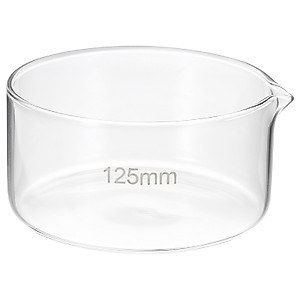 PATIKIL 500ml Crystallizing Dish, Borosilicate Glass Crystallizing Dished with Spout Flat Bottom Lab Dish Evaporation Dishes Transparent for Laboratory Kitchen Science Classroom